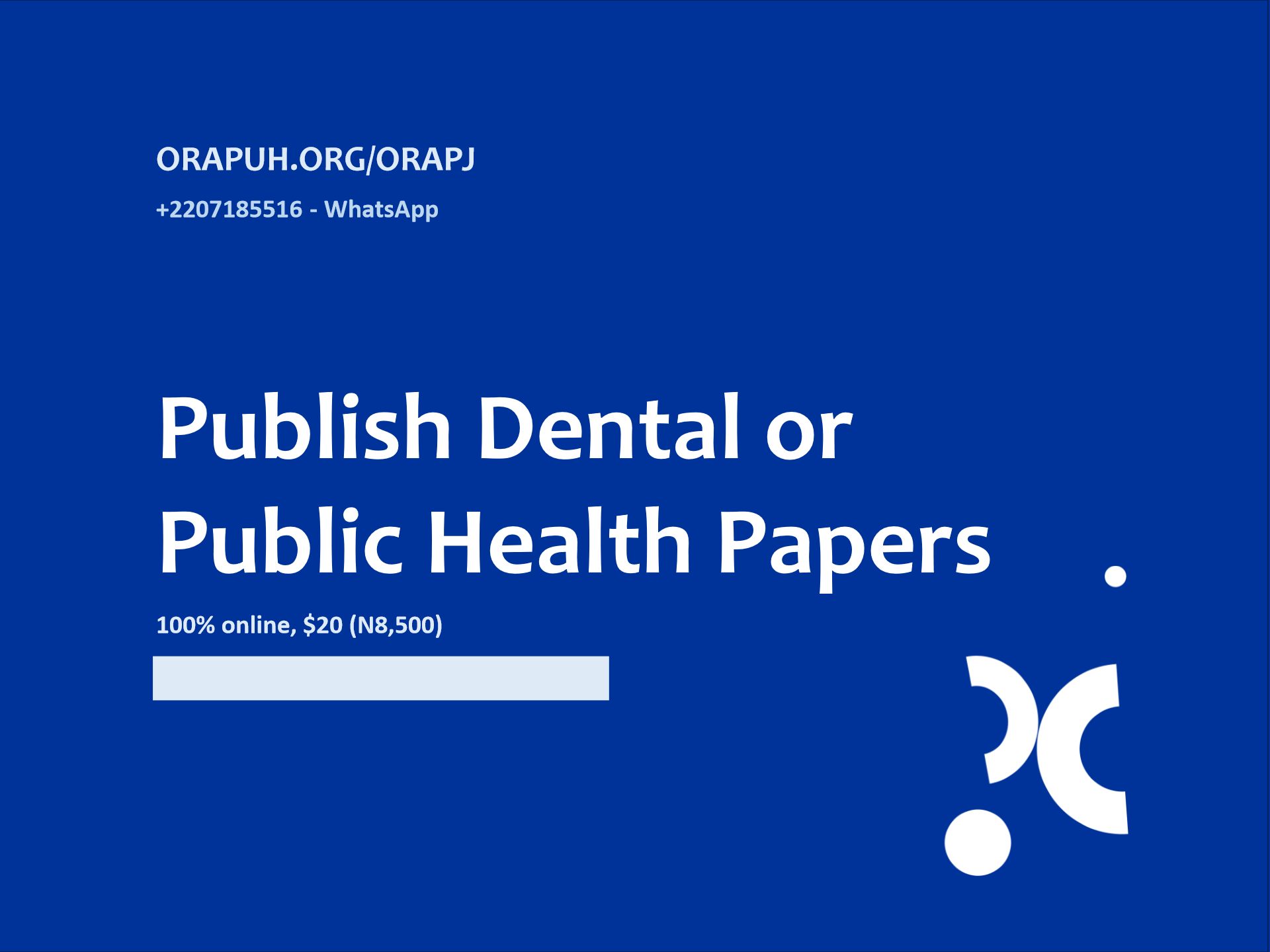 Orapuh Journal (Orap J) – 2644-3740