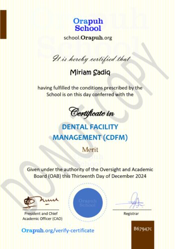 Sample Certificate – Orapuh